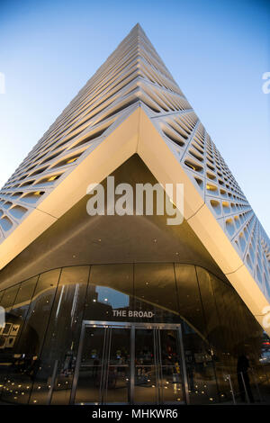 the abstract facade of the The Broad art gallery Downtown LA Los ...