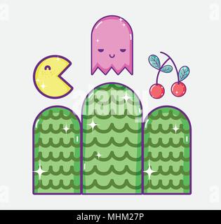 Pacman cute cartoon retro videogame Stock Vector Image & Art - Alamy