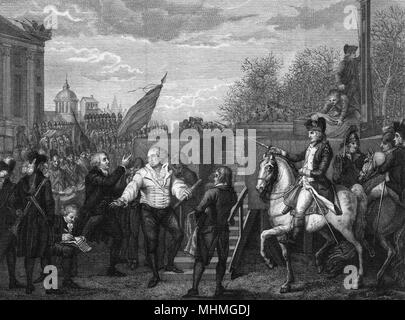 French Revolution. Execution of King Louis XVI (1754-1793) on January ...