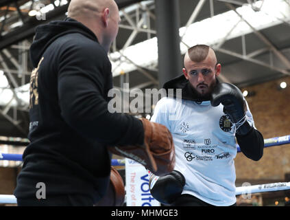 Kody Davies during the workout at Spitalfields Market, London Stock ...