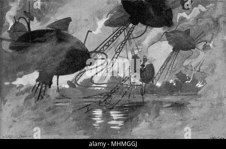 'War of the Worlds Martian fighting machine' sculpture, Church Street ...