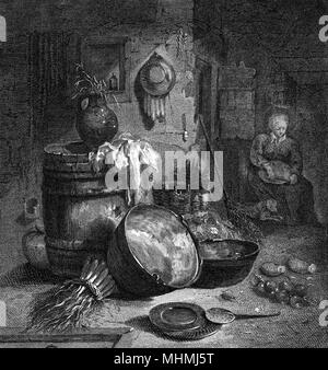 17th century Dutch kitchen Stock Photo - Alamy