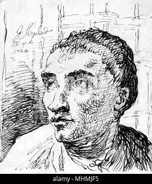 Jack Sheppard, in Newgate Prison awaiting execution, Jack Sheppard ...