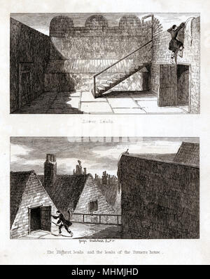 Escape of Jack Sheppard, 1702 –1724, a notorious English thief, London ...