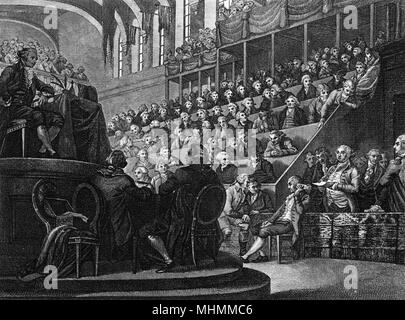 Trial of Louis XVI of France, 1792 (1905). Artist: Unknown Stock Photo ...