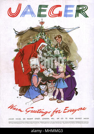 Santa Claus or Father Christmas handing you a gift from his sack full ...