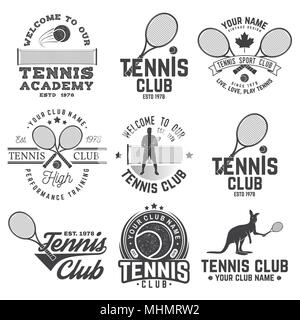 Set of Tennis club badges. Vector illustration. Concept for shirt ...