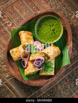 Goan prawn stuffed papads. Goa India Food Stock Photo - Alamy