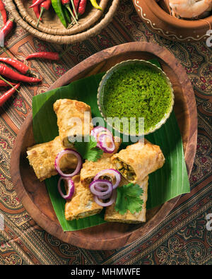 Goan prawn stuffed papads. Goa India Food Stock Photo - Alamy