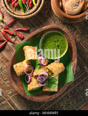 Goan prawn stuffed papads. Goa India Food Stock Photo - Alamy
