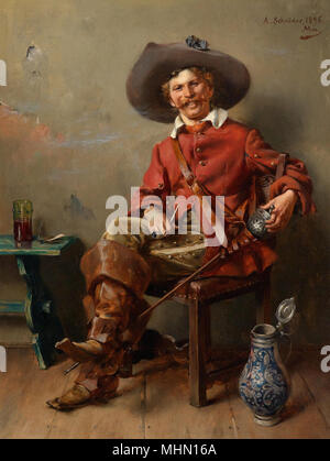 Schröder Albert Friedrich - Drinking Dragoon - German School - 19th ...