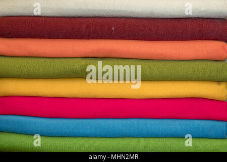Various different colors silk cotton fabric cloth Stock Photo - Alamy