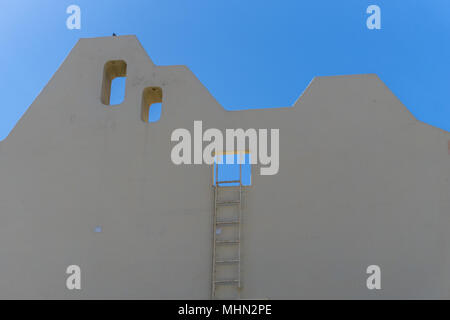 mexican house roof detail on blue sky background Stock Photo - Alamy