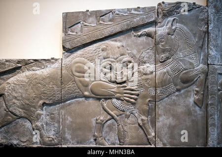 Ancient Babylonia and Assyria bas relief from king Ashurnasirpal Nimrud ...
