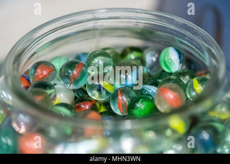 many small glass balls inside a vase Stock Photo - Alamy