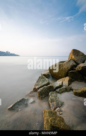 Beautiful sunset at Batu Ferringhi Beach Penang Malaysia Stock Photo ...