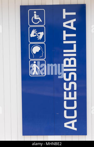 Toilet Signs with a disabled access symbol Stock Photo - Alamy