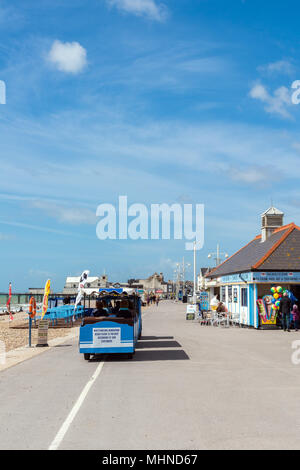 Train on the path at Bognor Regis Stock Photo - Alamy