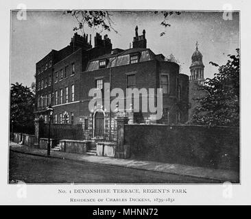 1, Devonshire Terrace, London - Home of Dickens Stock Photo - Alamy