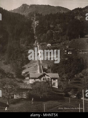 Murren Mountain Funicular Railway - Switzerland Stock Photo - Alamy