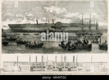 The SS Great Eastern in the River Mersey during decommissioning Stock ...