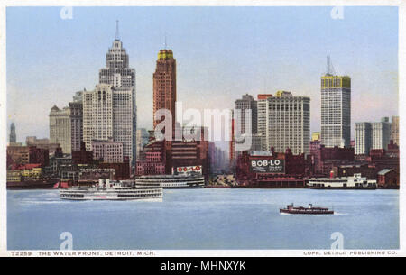 Buildings at the waterfront, Detroit, Michigan, USA Stock Photo - Alamy