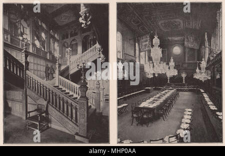 Grocers' Hall - The Staircase. London 1896 old antique vintage print ...