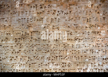 Old Assyrian Cuneiform writing on a stone panel from Nimrud, North West ...