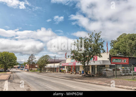 BERGVILLE, SOUTH AFRICA - MARCH 18, 2018: A street scene with a ...