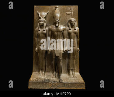 Egyptian Museum of Cairo relief statues with the background blacked-out ...