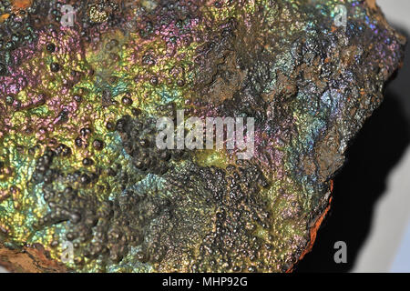 geothite rainbow metallic rock macro Stock Photo - Alamy