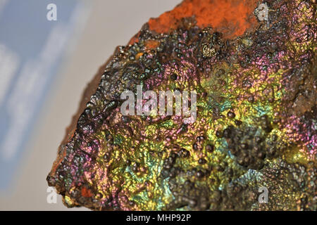 geothite rainbow metallic rock macro Stock Photo - Alamy
