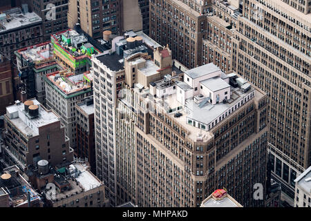 new york Manhattan skyscrapers ceiling aerial view panorama Stock Photo ...