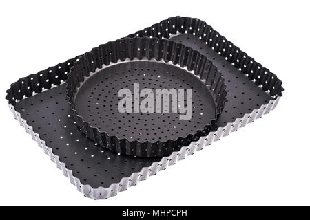 Metal perforated forms for baking. Studio Photo Stock Photo - Alamy