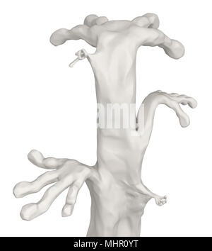 Growing arm abstract 3d, isolated, over white Stock Photo - Alamy
