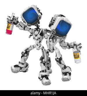 Small 3d character figures, over white, isolated Stock Photo - Alamy