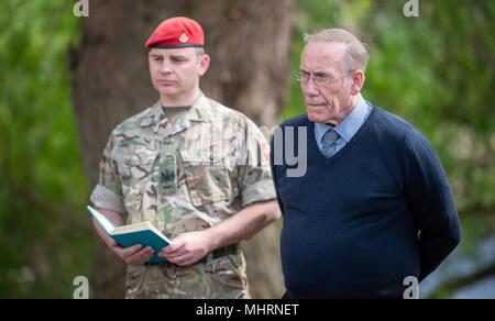 03 May 2018, Germany, Paderborn: A soldier of the British military ...
