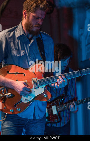 Ryan Boldt of Deep Dark Woods performing live on stage at Bush Hall in ...
