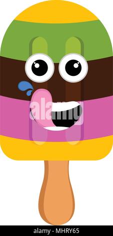 Happy popsicle emoticon Stock Vector Image & Art - Alamy