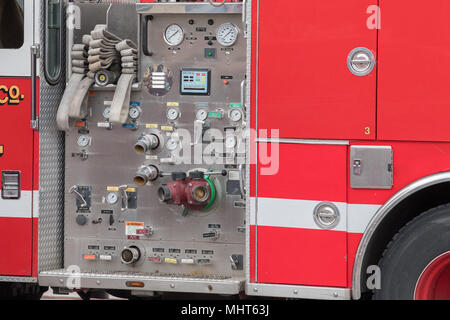 Vintage fire engine parts Stock Photo - Alamy