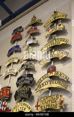 National Railway Museum York nameplates Stock Photo - Alamy