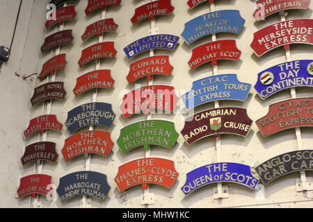 National Railway Museum York nameplates Stock Photo - Alamy