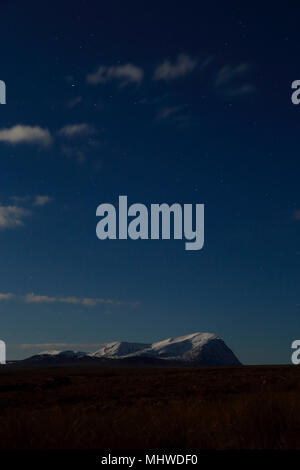 Ben Hope under a full moon, Sutherland Stock Photo - Alamy