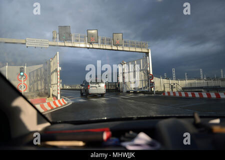 Eurotunnel Calais France Europe check in area for Channel Tunnel Stock ...