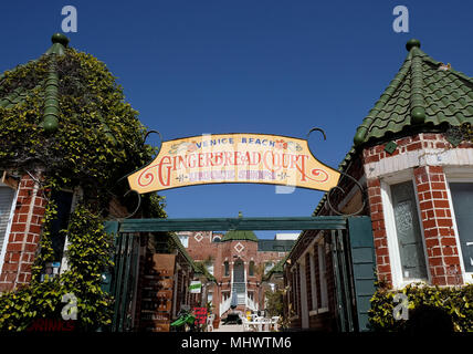 The Gingerbread Court at Venice Beach, Los Angeles, California Stock ...