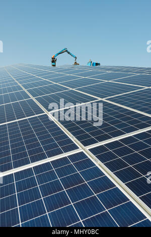 New solar farm constructed on former waste dump Stock Photo - Alamy