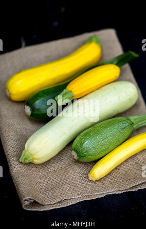 freshly cut yellow squash, top view Stock Photo - Alamy