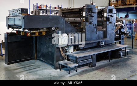 Printer ink machine rotary printing factory Stock Photo - Alamy