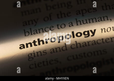 anthropology word in a dictionary. anthropology concept Stock Photo - Alamy