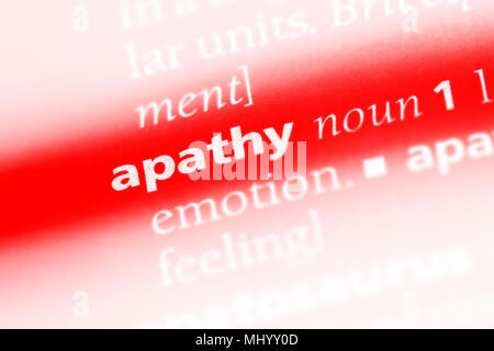 apathy word in a dictionary. apathy concept Stock Photo - Alamy